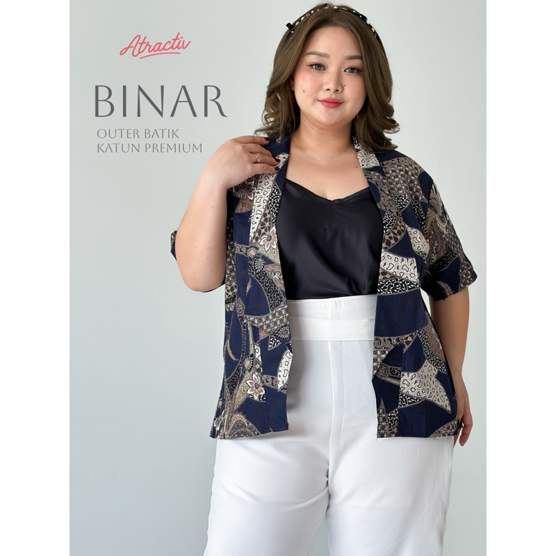Jual ATRACTIV Outer Batik Jumbo Wanita LD130 LD142 LD150 Outer Batik ...