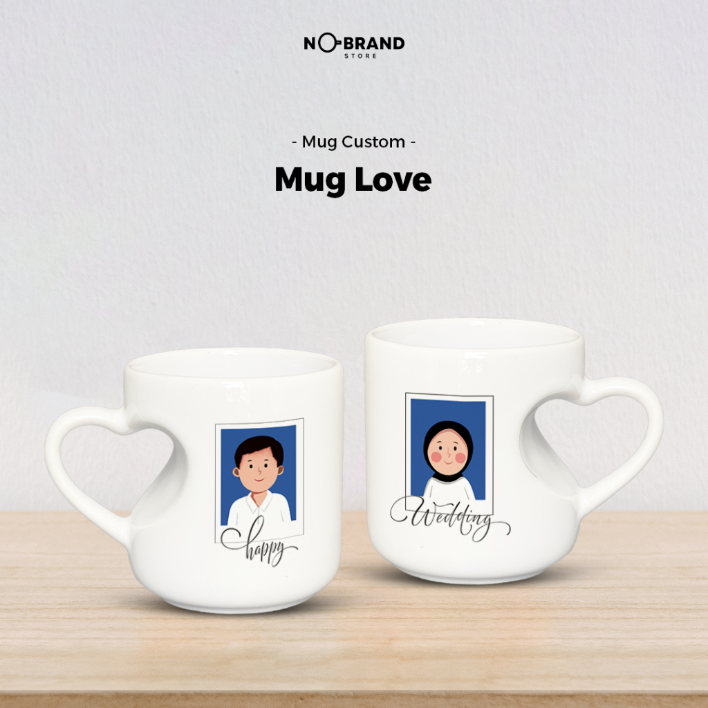 Jual MUG CUSTOM SOUVENIR GELAS MUG CUSTOM MUG LOVE | Shopee Indonesia