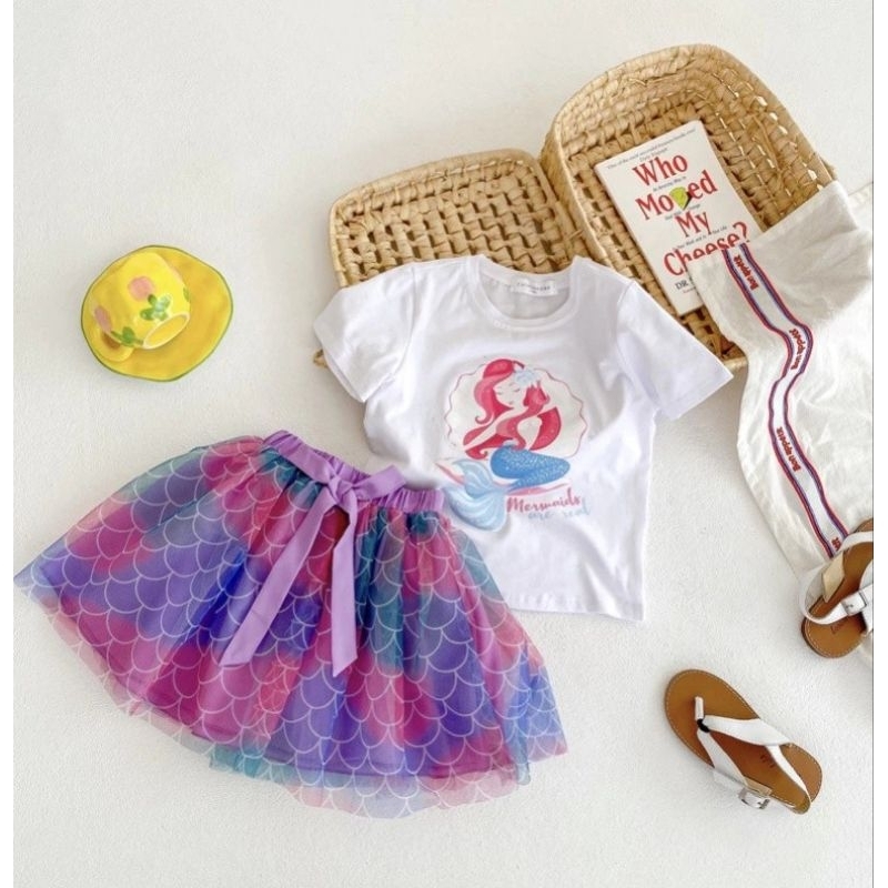 Jual baju setelan anak perempuan rok tutu mermaid | Shopee Indonesia