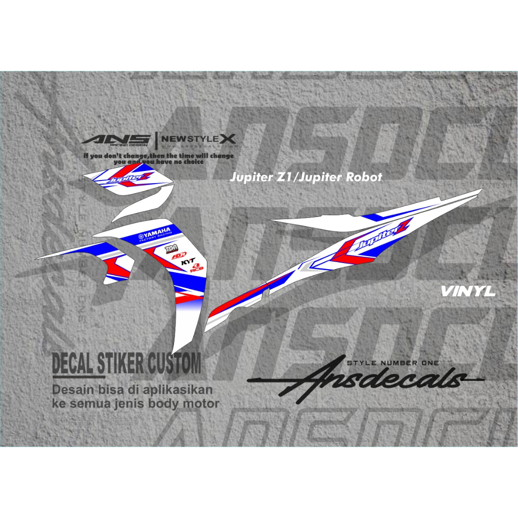 Jual sticker striping motor jupiter - striping jupiter z1 / jupiter ...