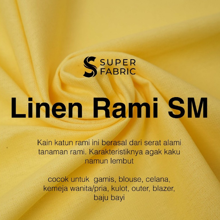 Jual 0,5 meter Kain Katun Linen Rami Premium eceran | Shopee Indonesia