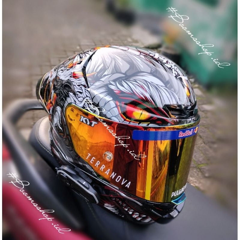 Jual helm Kyt tt course repaint livery dragon | Shopee Indonesia