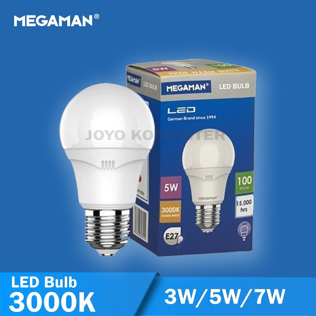 Jual MEGAMAN Bohlam LED 5W 3000K 170-240V Lampu (Putih Kekuningan) | Shopee Indonesia