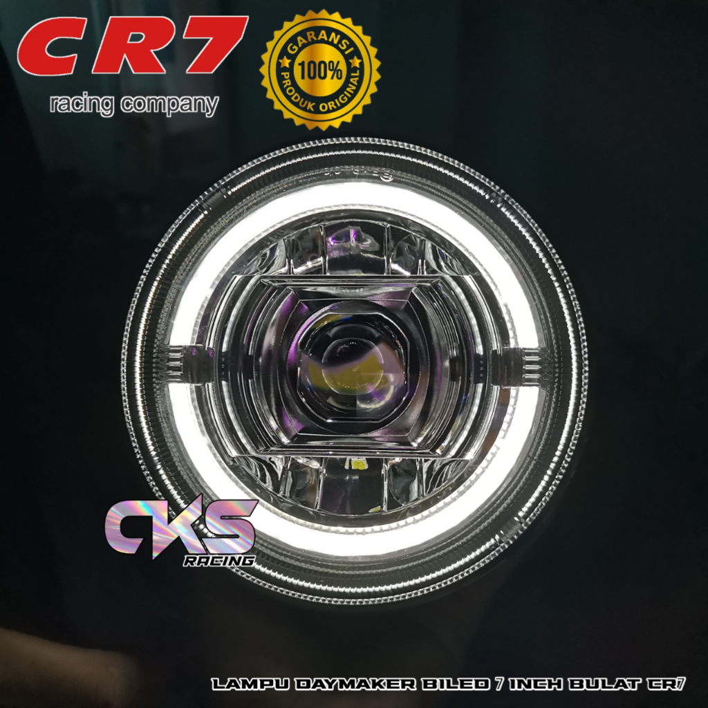 Jual Lampu Depan Daimaker Bulat LED 7 inch Model Biled Cr7 Projector ...