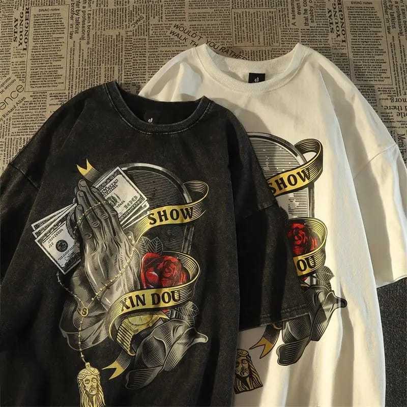 Jual T-SHIRT DOLLAR SHOW XIN DOU OVERZISE UNISEKS | Shopee Indonesia