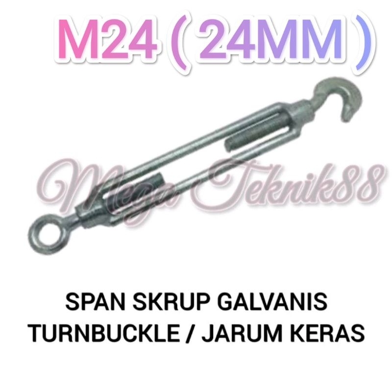Jual SPAN SKRUP GALVANIS M24 TURNBUCKLE JARUM KERAS 24MM M24 GALVANIS ...