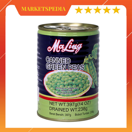 Jual Canned Green Peas Maling TTS 397g Kacang Polong Dalam Kaleng ...