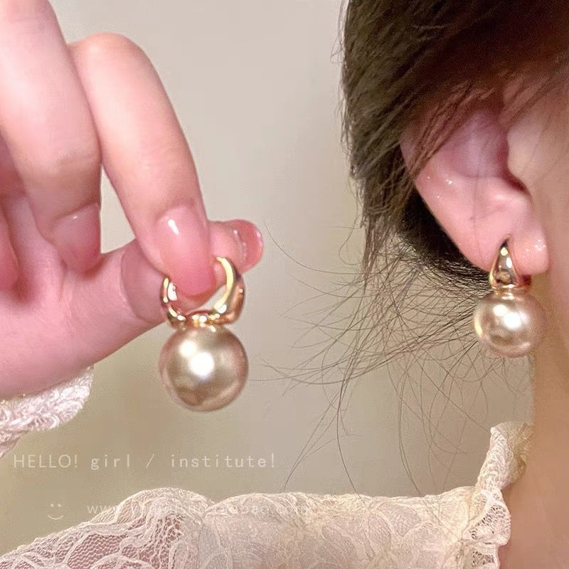 Jual (BELI 2 DAPAT BONUS) AT140 Anting Mutiara Besar Retro Korea anting ...