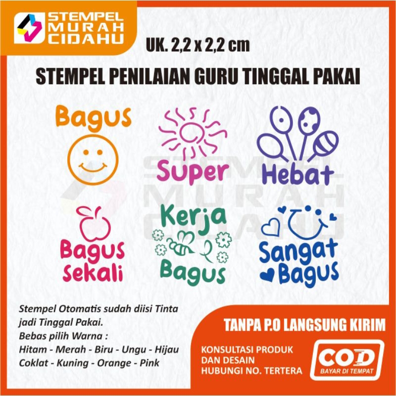 Jual Stempel Penilaian satu Paket atau Satuan | Ukuran 22x22mm | Shopee ...