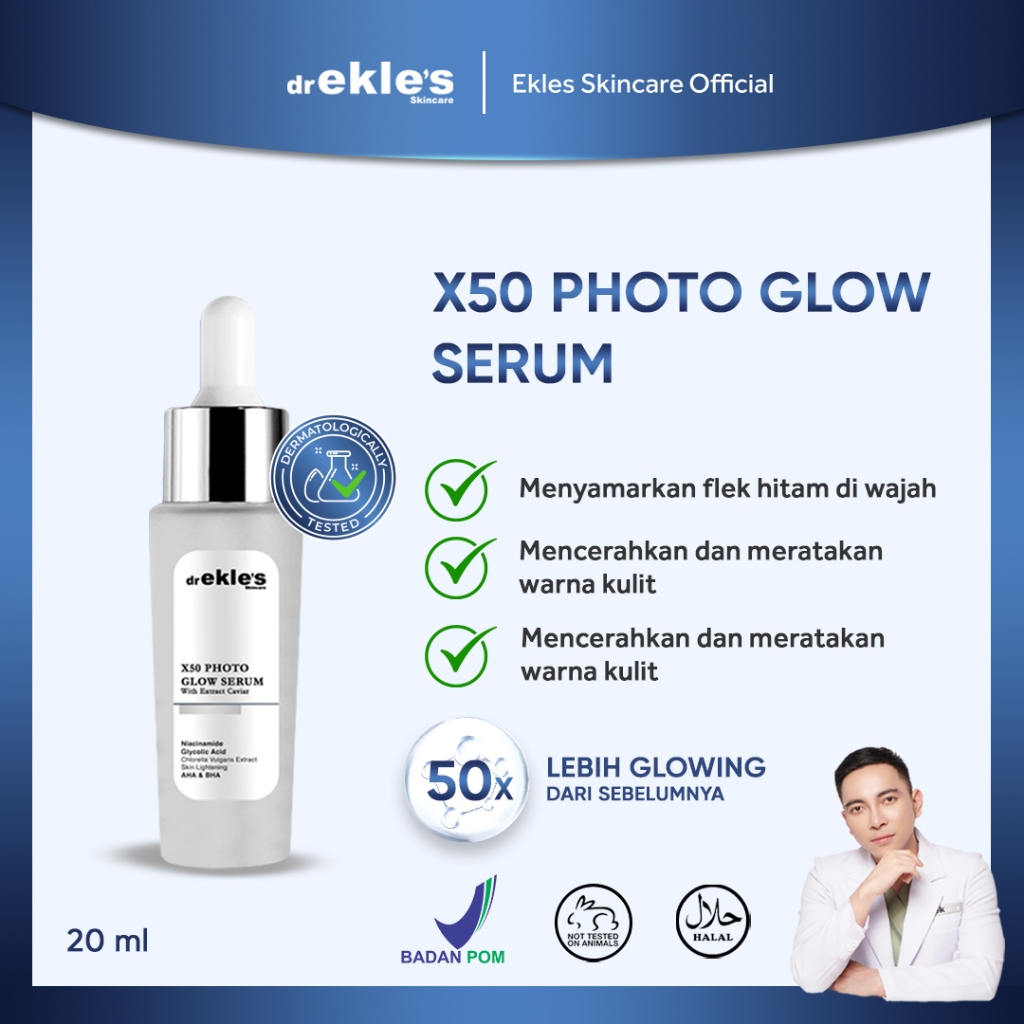 Jual dr Ekles Skincare - X50 Photo Glow Serum 20 ml | Shopee Indonesia
