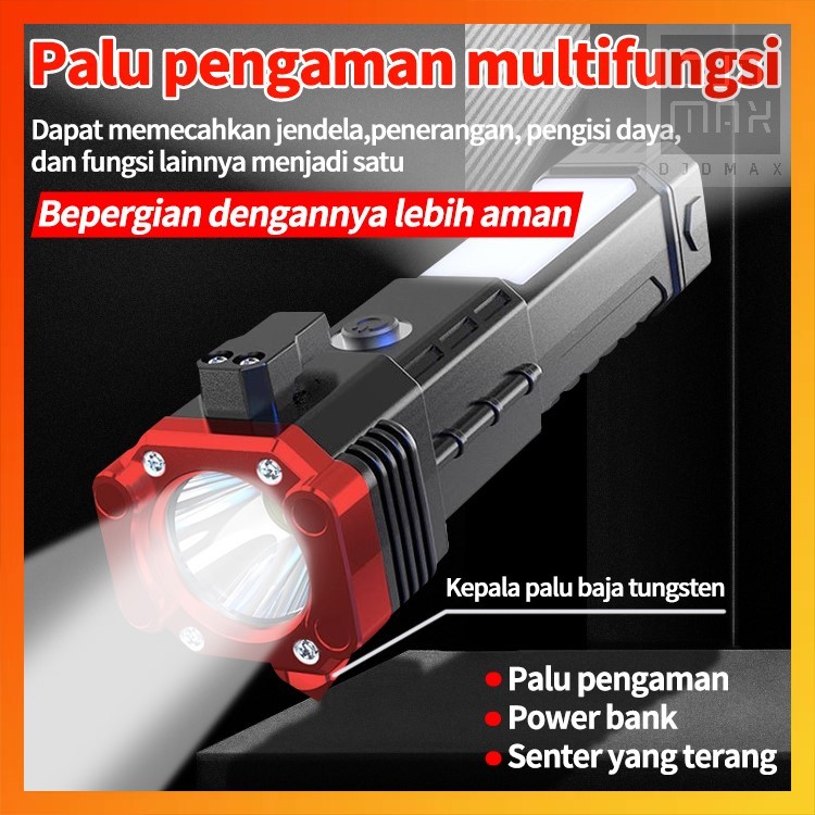 Jual DJDMax Palu Pengaman Mobil Senter Multifungsi 4-In-1 Lampu Terang ...