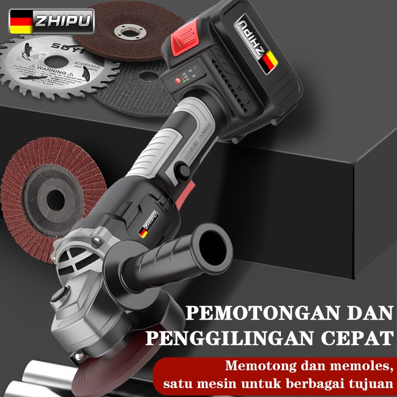 Jual ZHIPU Brushless Grinder Mini Mesin Gerinda Angle Grinder Portable ...