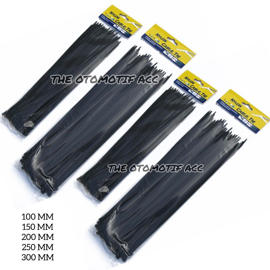 Jual Kabel Ties Tali Ripet Hitam Nylon Cable Tis Isi 100 Pcs Talities ...