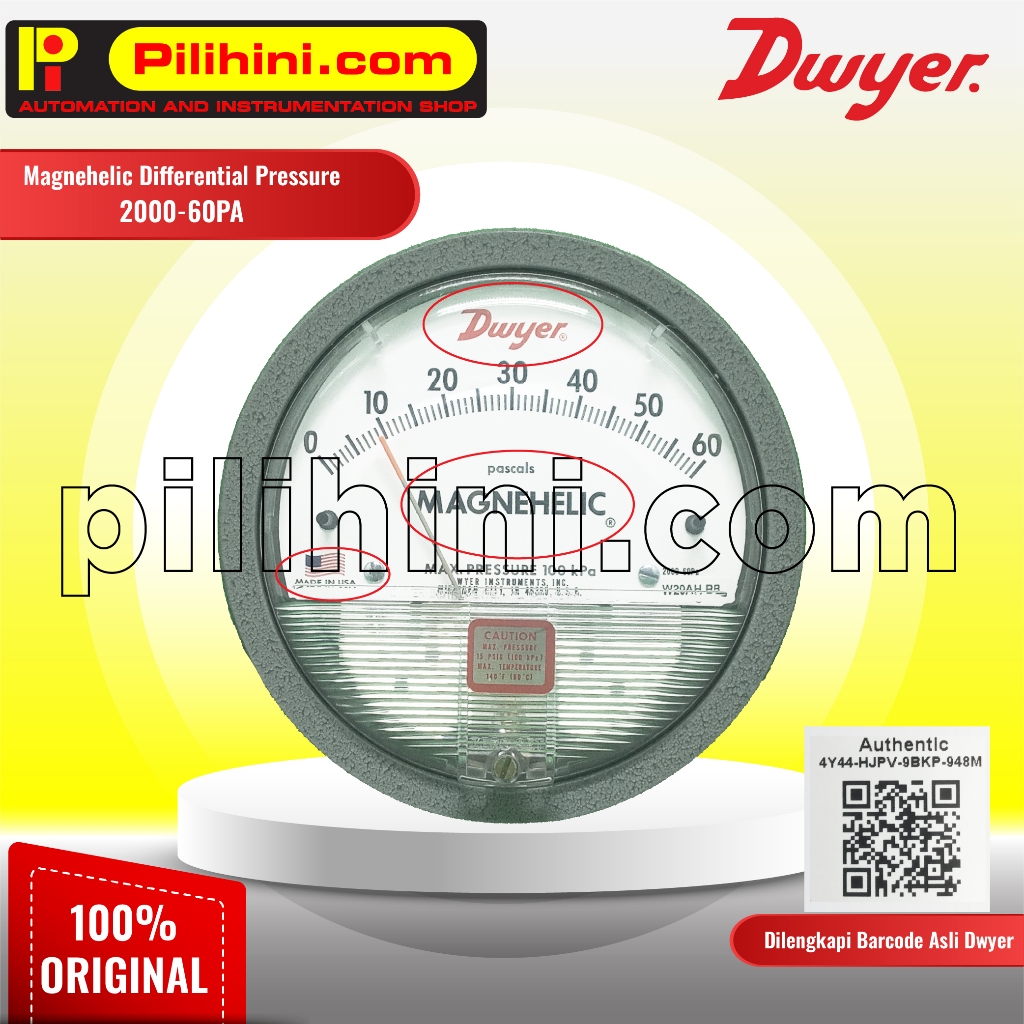 Jual Magnehelic 0-60PA (2000-60PA) | Shopee Indonesia