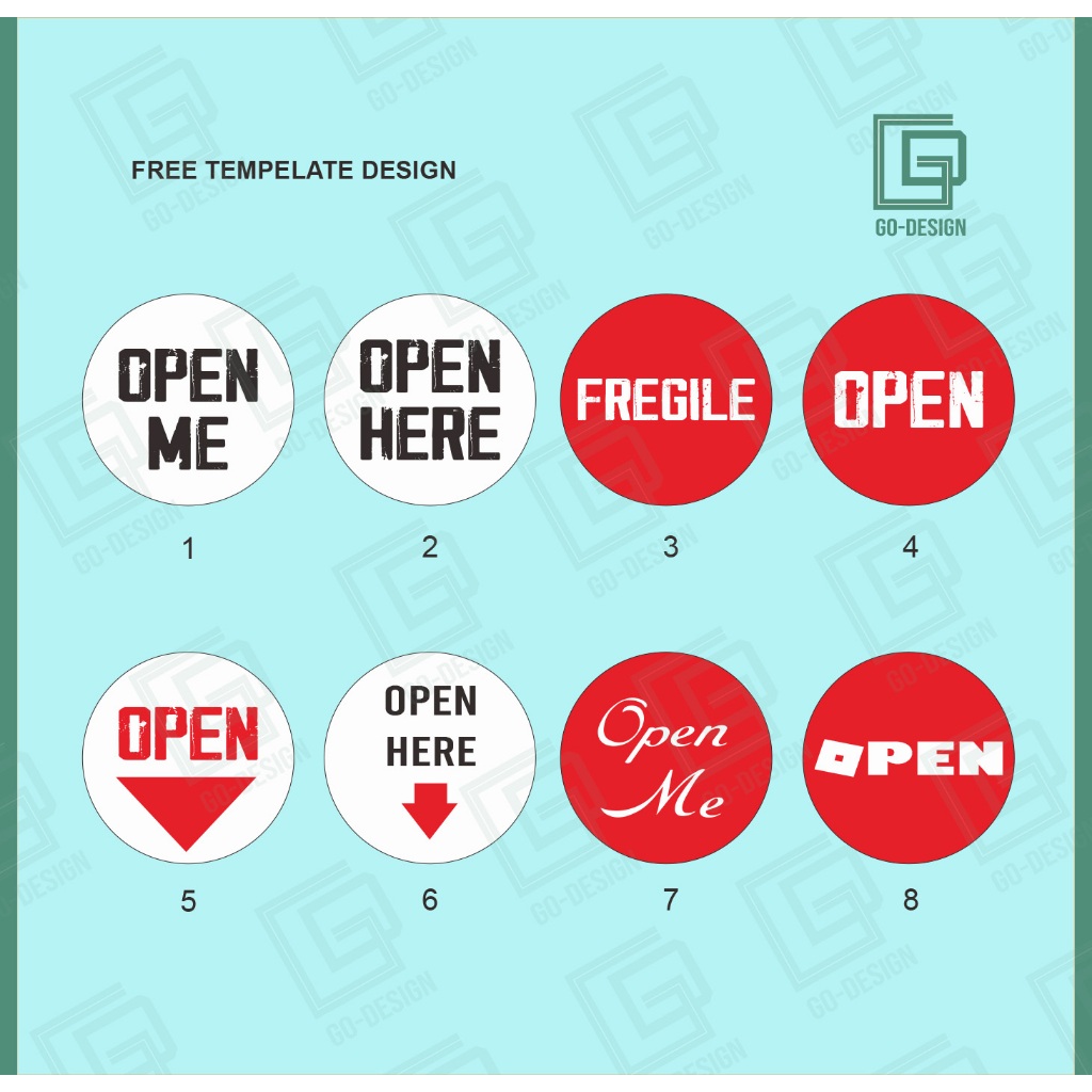 Jual STIKER SEGEL OPEN ME/FRAGILE | Shopee Indonesia