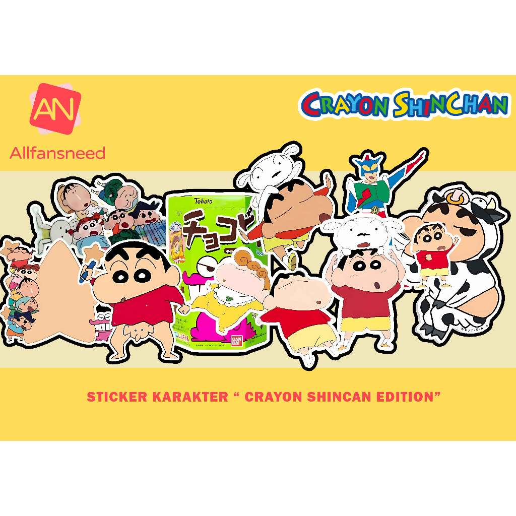 Jual Stiker Satuan Crayon Shincan Karakter Kartun Aesthetic Murah ...