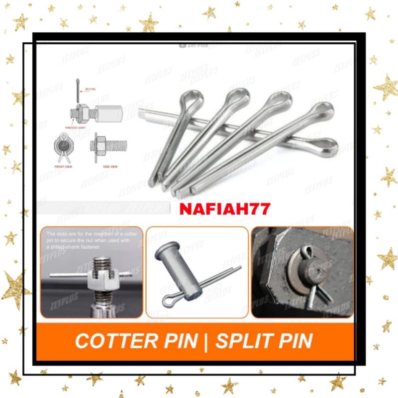 Jual KANCINGAN MUR MAHKOTA COTTER PIN 4CM(3/32X1-1/4 INCHI)LOCK PIN PEN ...