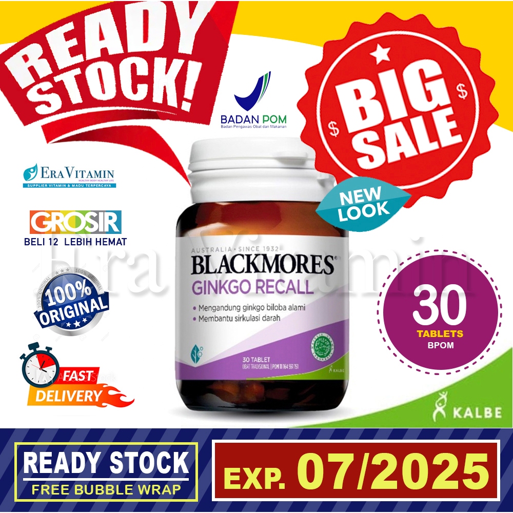 Jual Blackmores ginkgo recall action - 30 tablets BPOM Kalbe | Shopee ...