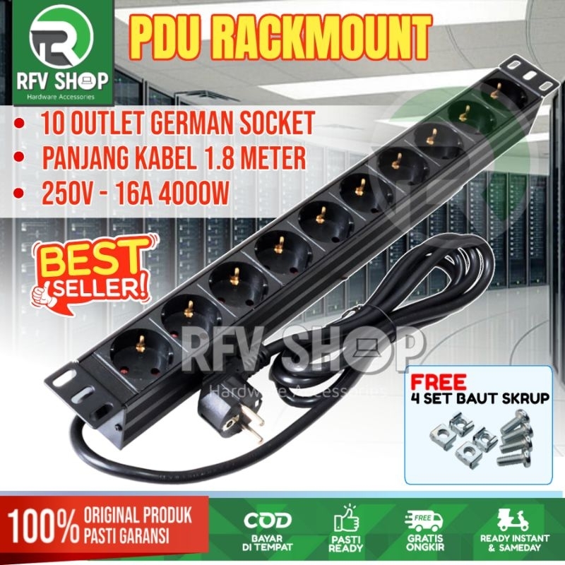 Jual Power Distribution Unit PDU Rackmount Server 8 Outlet 16A 4000W ...