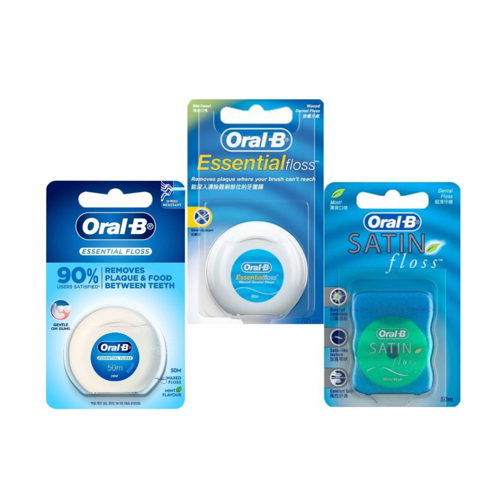 Jual Oral B Dental Satin Floss / Dental Essential Floss 50m | Shopee ...