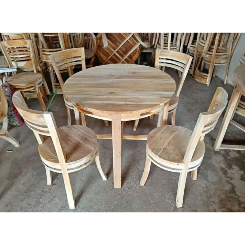 Jual Set Meja Makan minimalis Full Kayu Jati Meja Kursi Makan minimalis Modern sederhana Meja ...