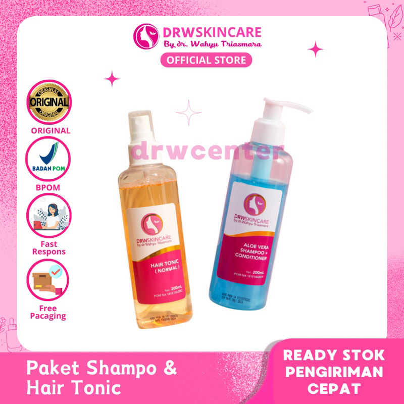 Jual DRW Skincare PROMO Paket Shampo & Hair Tonic Rambut Rontok Anti ...