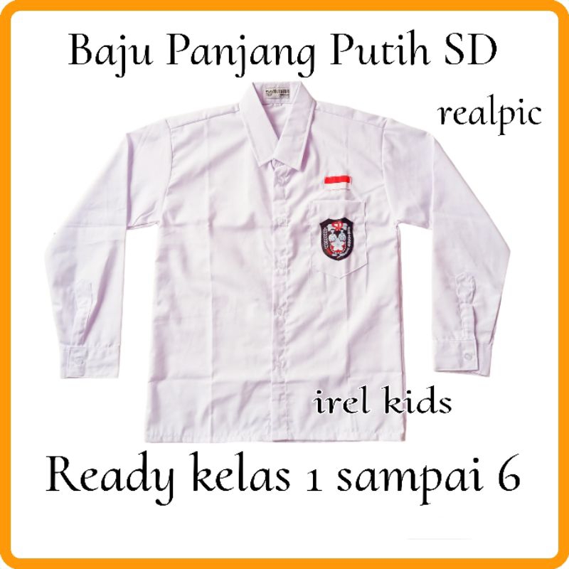 Jual Baju Seragam Sekolah SD Lengan Panjang Lengkap Ukuran Kelas 1 ...