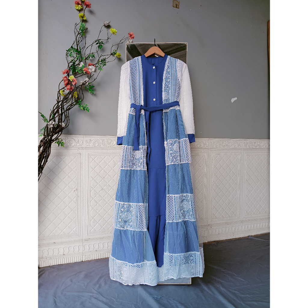 Jual GAMIS DEWISAN 2IN1 LONG OUTER BURKAT MIXX CRINKLE /COD/GAMIS ...