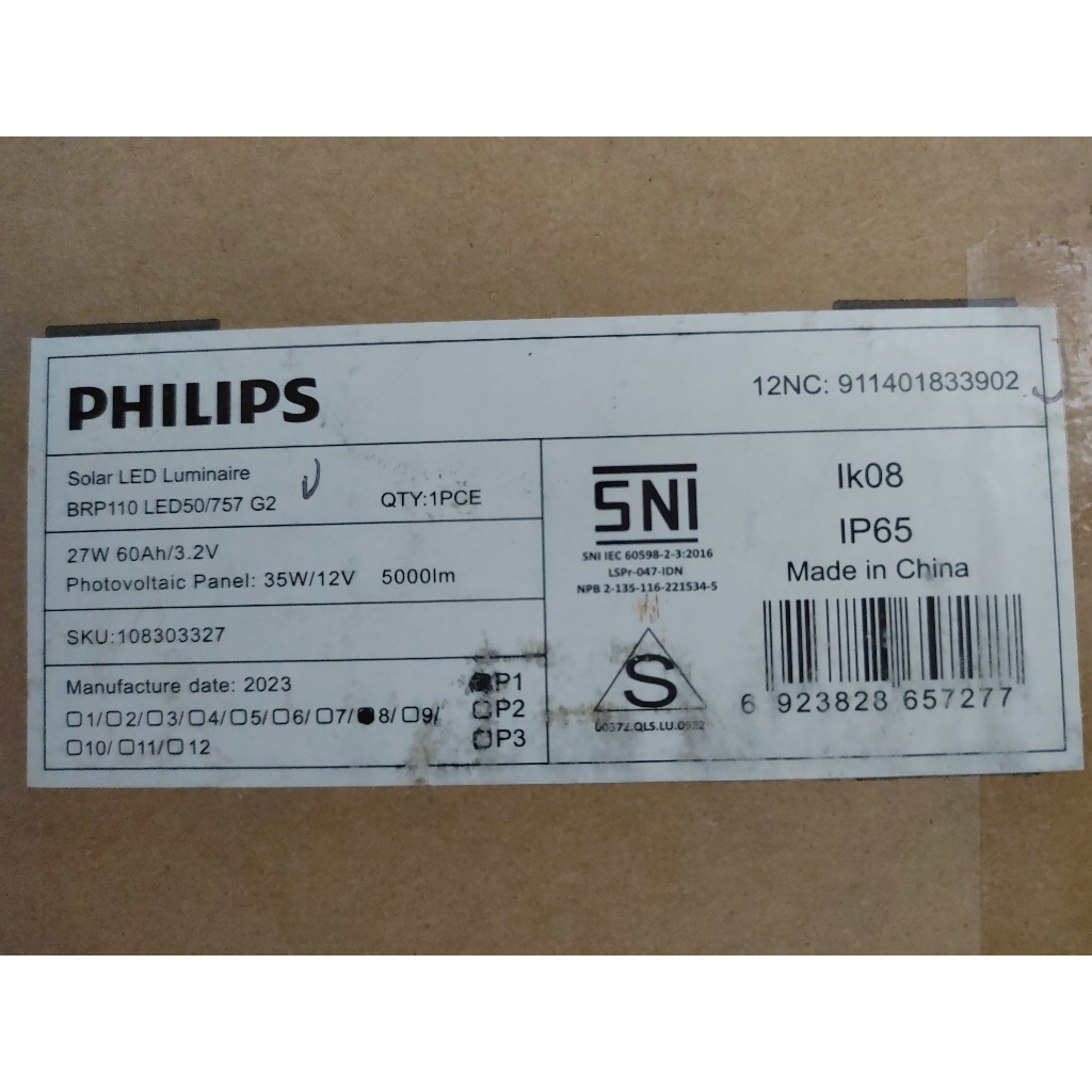 Jual BRP110 LED50/757 G2 {LAMPU PJU SOLAR CELL ALL IN ONE} | Shopee ...