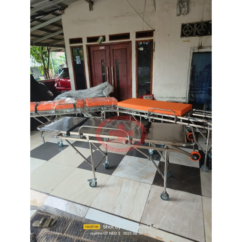 Jual Strecher,Brangkar Ambulance Landasan full plat SS costume | Shopee ...