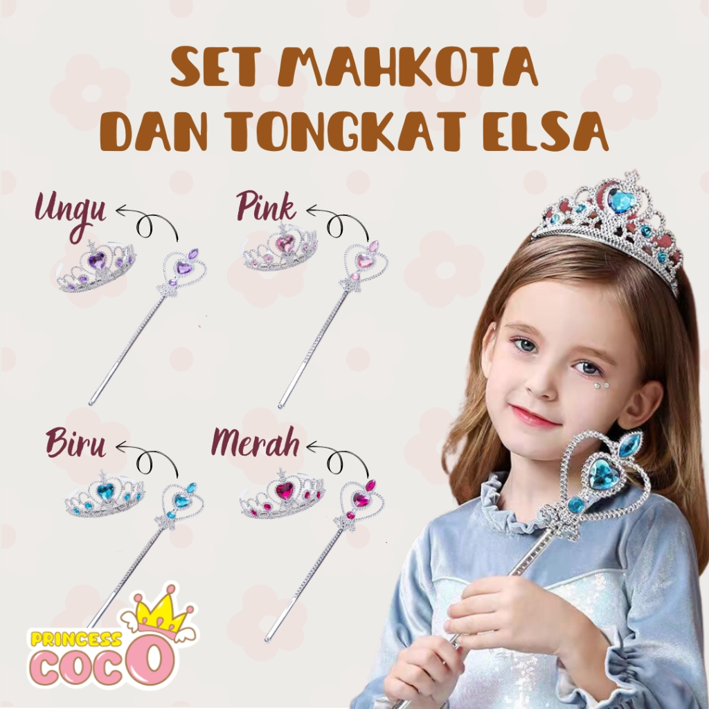 Jual [PRINCESS COCO] Aksesoris Rambut Set/Beku/Putri Elsa Mahkota ...