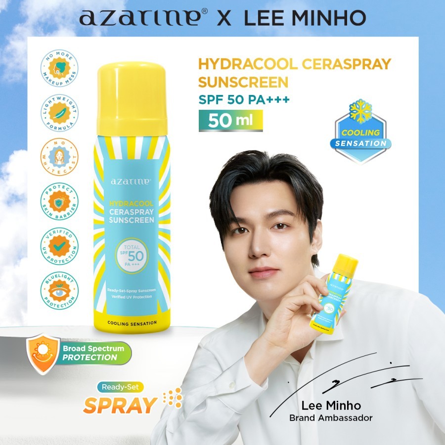 Jual AZARINE CERASPRAY SUNSCREEN SPRAY SPF 50 PA+++ COOLING SENSATION ...