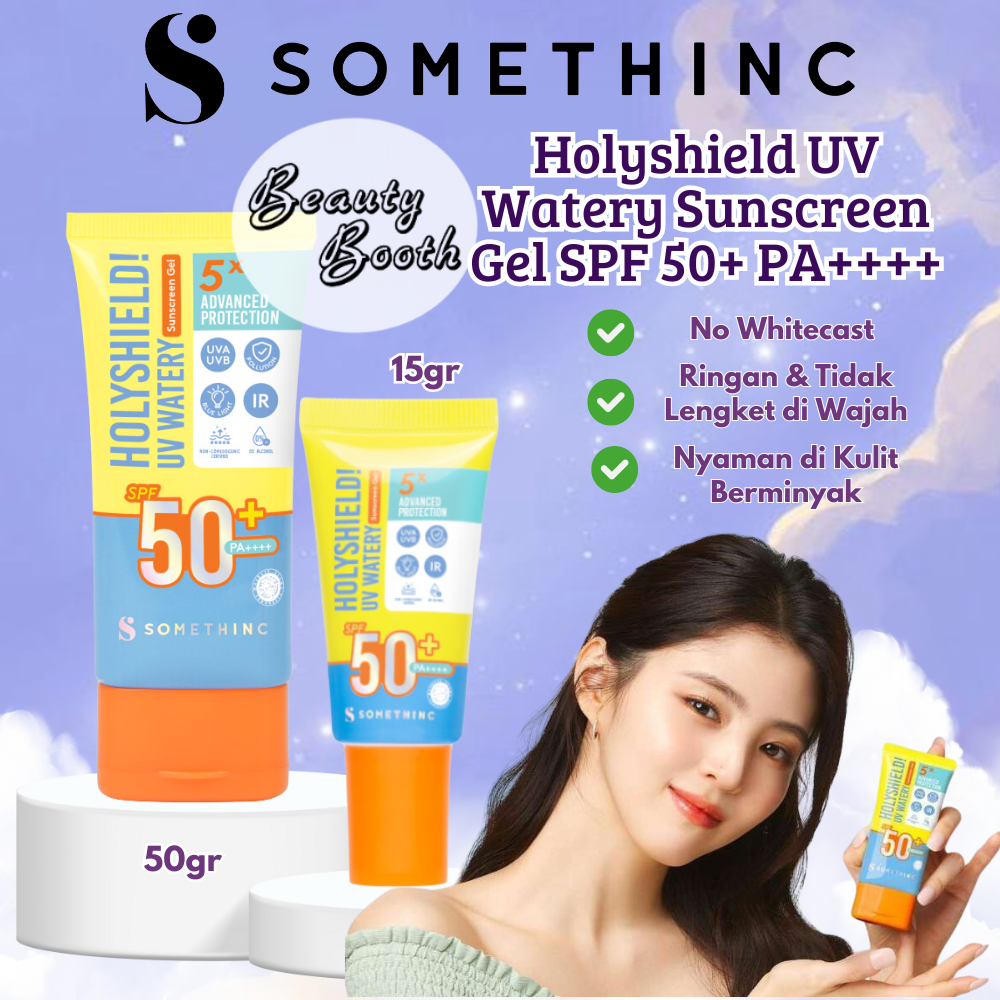 Jual SOMETHINC Holyshield UV Watery Sunscreen Gel SPF 50+ PA++++ | Shopee Indonesia