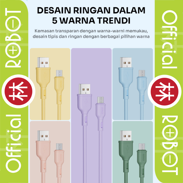 Jual Robot RBM100S / Special Edition Micro Data Cable Fast Charging SATUAN | Shopee Indonesia