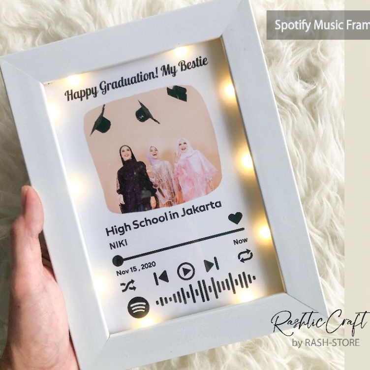 Jual SPOTIFY MUSIC FRAME LED BISA DI SCAN BONUS KARTU UCAPAN GIFT FOR ...