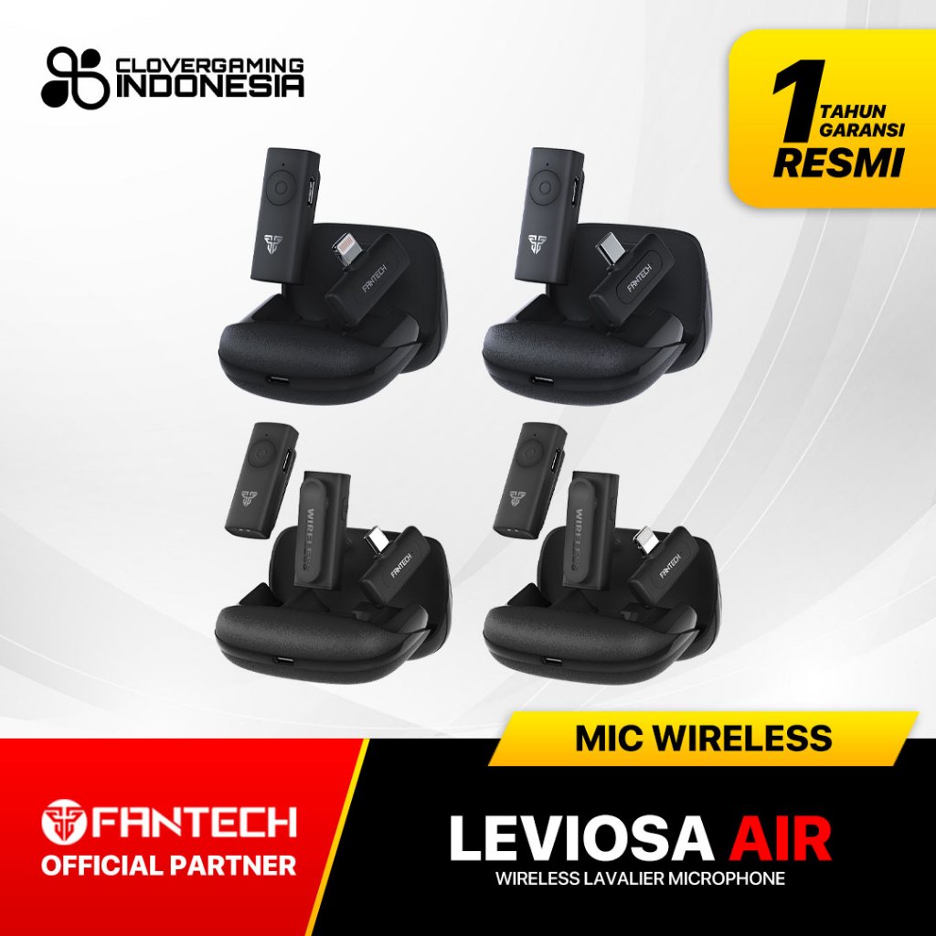 Jual Fantech LEVIOSA AIR Lavalier Wireless Microphone Clip on Mic TypeC ...