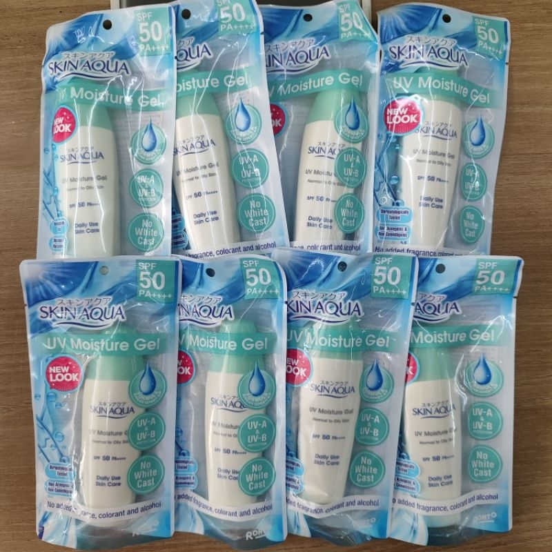 Jual SKIN AQUA TUTUP HIJAU moisture gel 40ml SPF 50 PA++++ skinaqua ...
