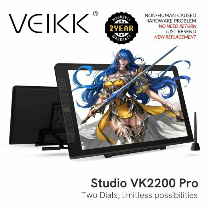 Jual Display Pen Tablet Veikk VK2200PRO VK2200 Pro Touch Screen Monitor ...