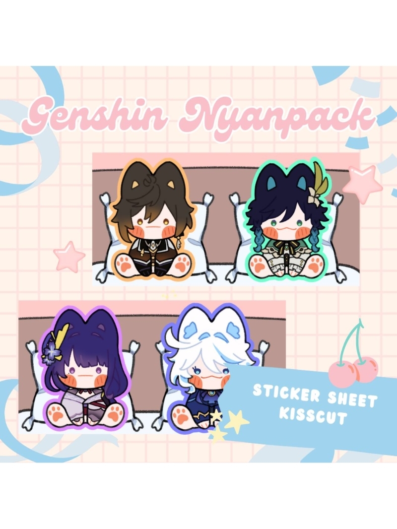 Jual [Muncationary] Sticker Sheet Kisscut Couple Genshin Impact Archon ...