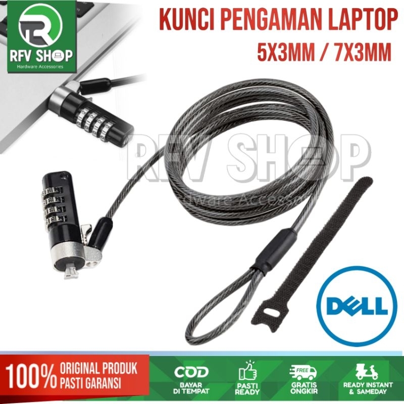 Jual Kunci Pengaman Laptop / Notebook 3x5mm DELL Kombinasi Angka LU-198 ...