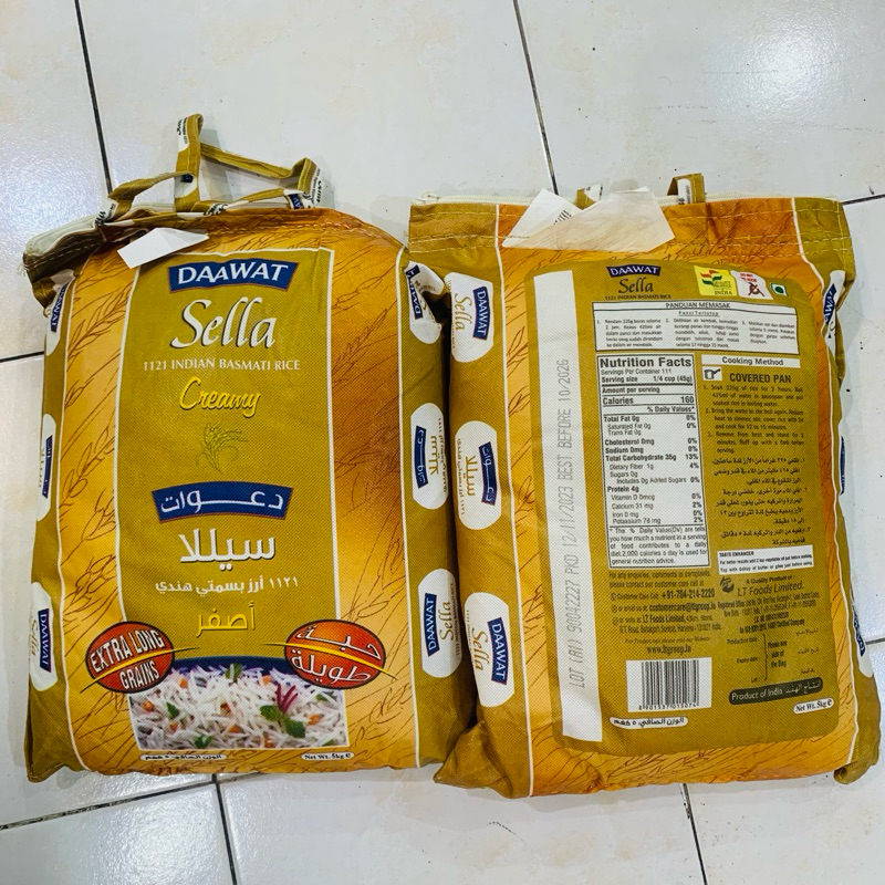 Jual Daawat 5kg sella indian basmati rice beras basmati beras mati ...