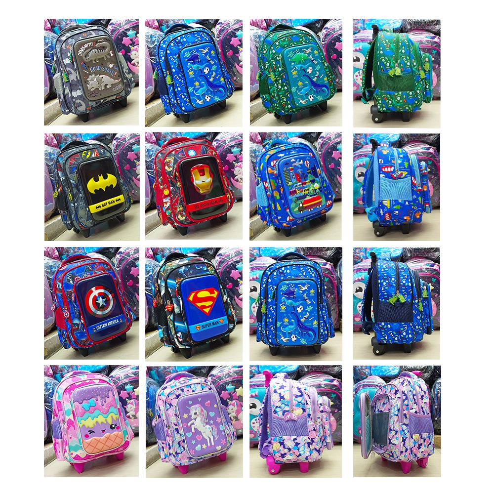 Jual TAS DORONG TROLLEY ANAK SEKOLAH TK / PAUD LAKI LAKI GAMBAR DINO ...