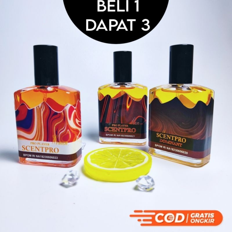 Jual BELI 1 DAPAT 3 - SCENTPRO PREMIUM PARFUM DOMINANT PRO PLAYER WOMAN ...