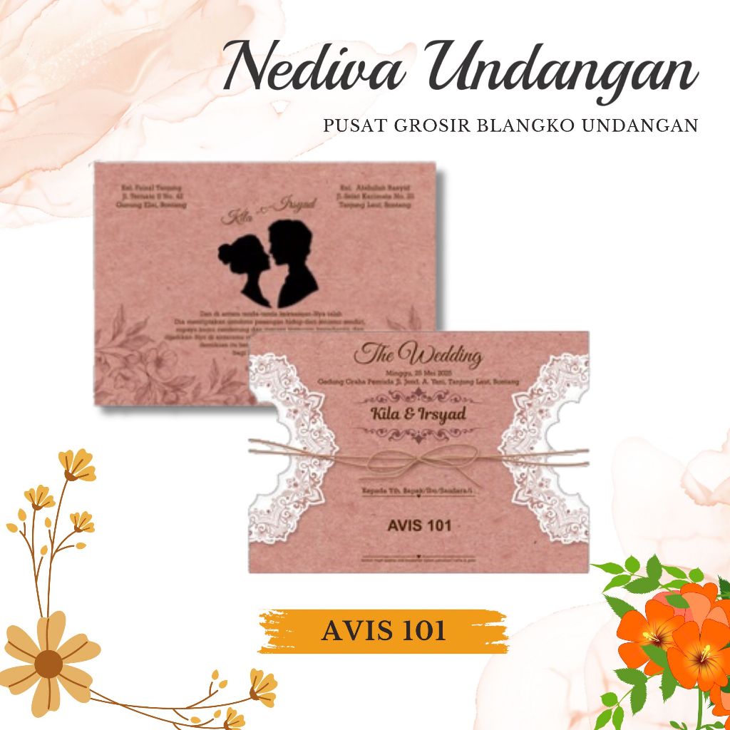 Jual BLANGKO UNDANGAN AVIS 101 HARGA MURAH FREE LABEL | Shopee Indonesia