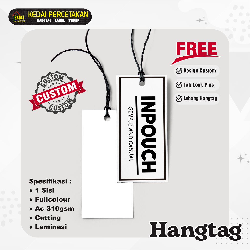 Jual hantag aksesoris handtag Souvenir hangtag Custom hentek thank you ...