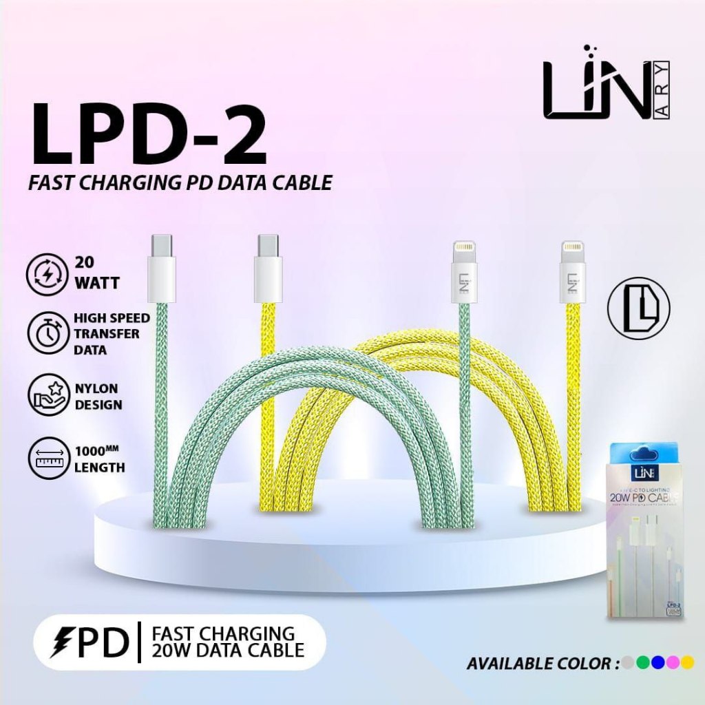 Jual KABEL DATA LINARY LPD-2 (TYPE-C TO LIGHTNING ) | KABEL DATA LINARY ...