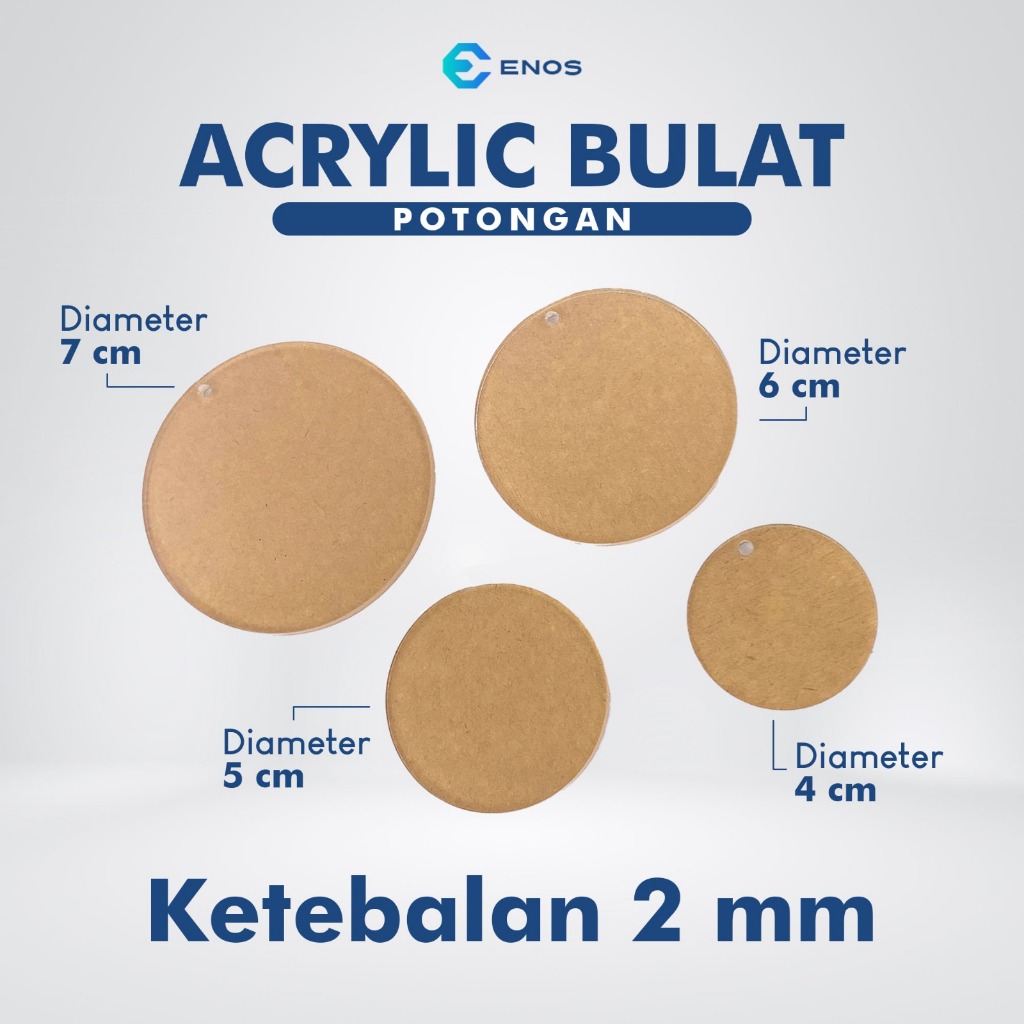 Jual Akrilik Bulat Bening Putih Putih Susu Hitam Tebal 2MM 3MM / Laser ...