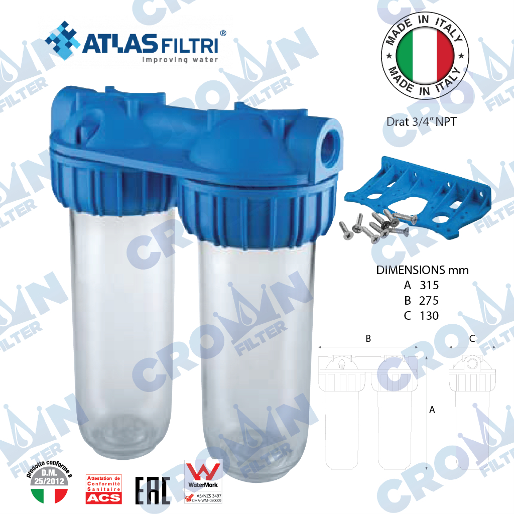 Jual Atlas Filtri- Senior Duplex Plus 3P AFP NPT SX TS | Shopee Indonesia