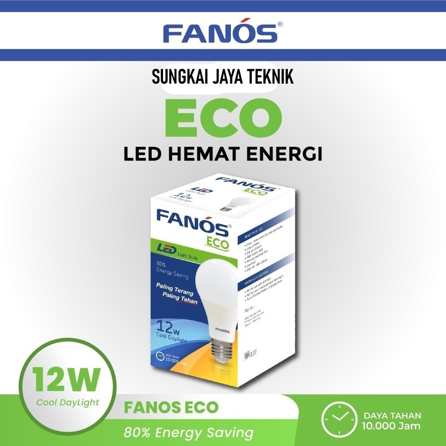 Jual LAMPU LED LIGHT BULB FANOS ECO LED 12W | Shopee Indonesia