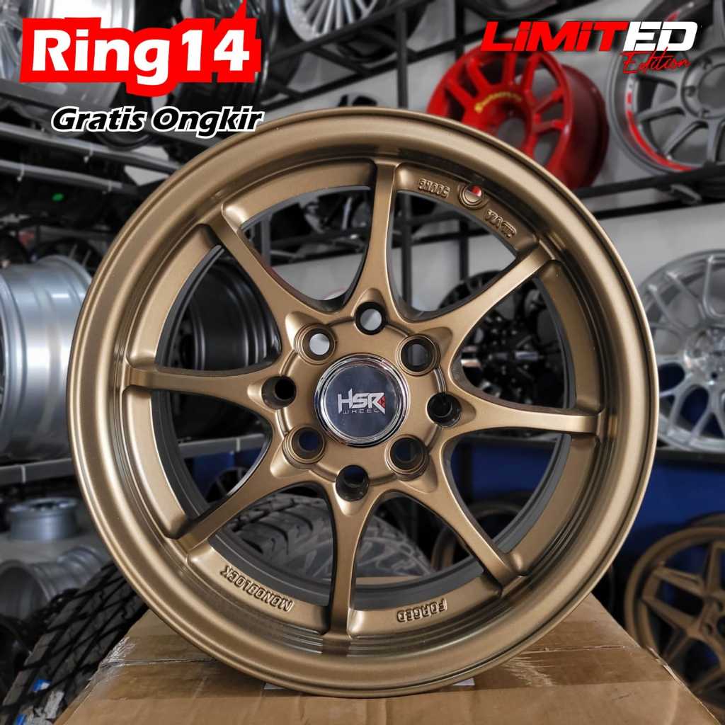 Jual Velg mobil ring 14 HSR HIROSHIMA velg mobil racing r14 Agya,ayla,ignis,brio,calya,sigra ...